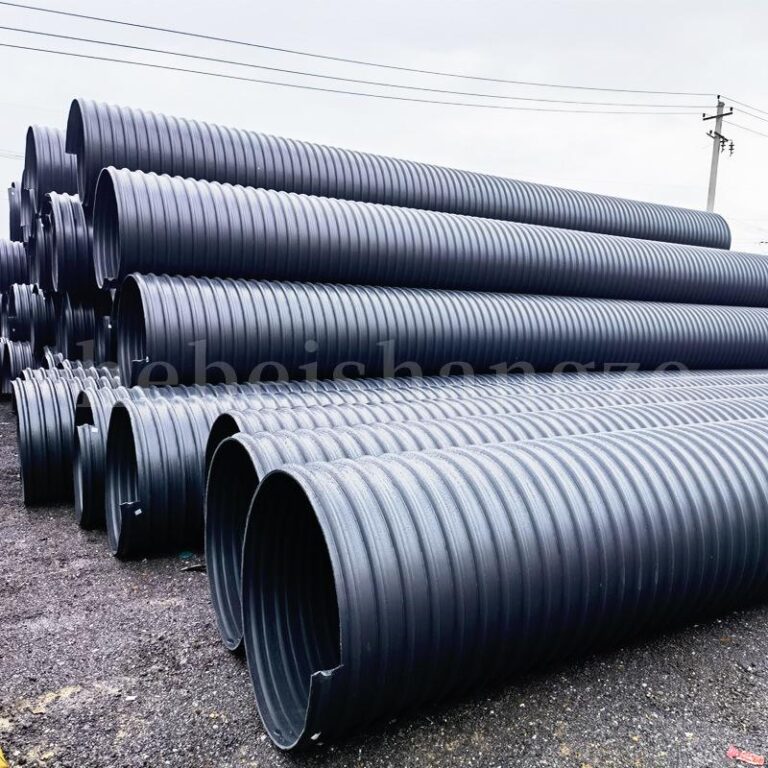 HDPE steel strip reinforced polyethylene spiral corrugated pipe hot melt socket electrofusion ...